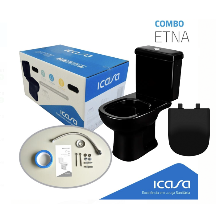 ICASA KIT COMPLETO ETNA BACIA COM CAIXA ACOPLADA PTO