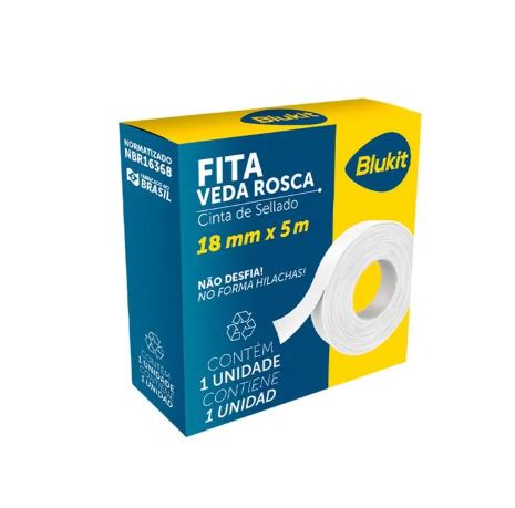 BLUKIT FITA VEDA ROSCA 18MMX5M 102516 - Base Forte
