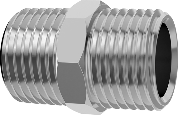 NIPLE DUPLO CROMADO 1/4 - 170603 BLUKIT - Base Forte